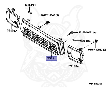 53111-35150 - Toyota - RADIATOR GRILLE - Nengun Performance