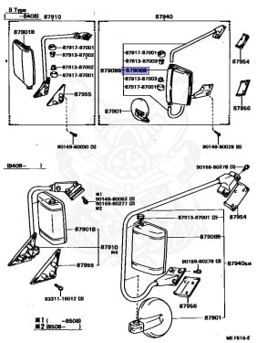 87909-87003 - Toyota - OUTER REAR VIEW MIRROR SUB-ASSY, LH - Nengun ...