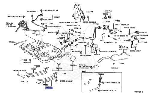 77602-20191 - Toyota - FUEL TANK BAND SUB-ASSY, NO.1 LH - Nengun ...