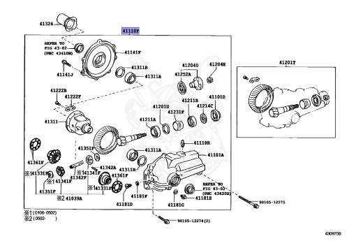 41110-22790 - Toyota - FRONT DIFFERENTIAL CARRIER ASSY - Nengun Performance