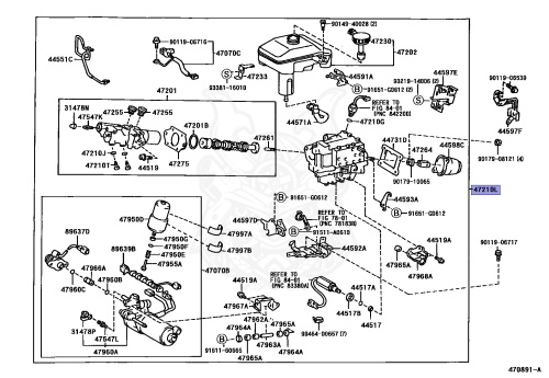 47210-30040 - Toyota - Brake Booster Assy, W/master Cylinder - Nengun ...