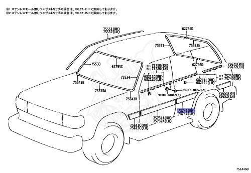 75741-60020 - Toyota - Moulding, Rear Door, Outside Rh - Nengun Performance