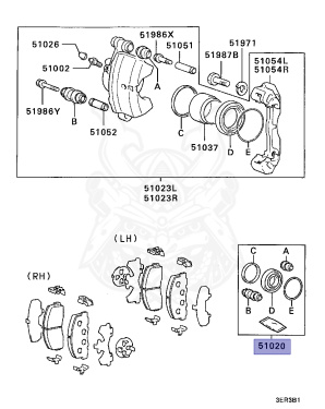 MB699472 - Mitsubishi - Front Brake Caliper Seal Kit - Nengun Performance