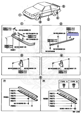76926-12010 - Toyota - Side Mudguard Protector, Lh - Nengun Performance