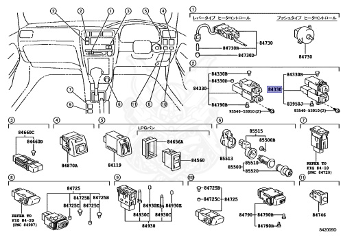 84332-12330 - Toyota - Hazard Warning Signal Switch Assy - Nengun ...