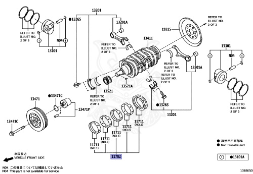 SU003-04555 - Toyota - Crankshaft Bearing Set - Nengun Performance