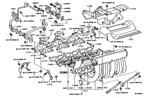 17179-88340 - Toyota - Intake Manifold Gasket, No.2 - Nengun Performance