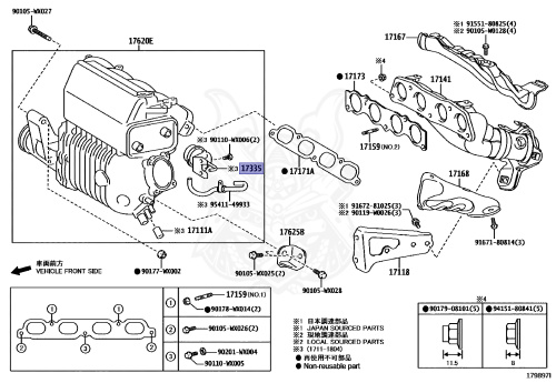 17335-YV010 - Toyota - Actuator, Intake Air Control Valve - Nengun ...