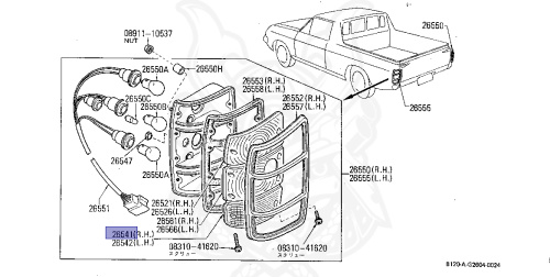 26541-G1000 - Nissan - Lens, Reverse Lamp Rh - Nengun Performance