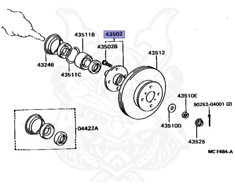 43502-32040 - Toyota - Front Axle Hub Sub-assy - Nengun Performance