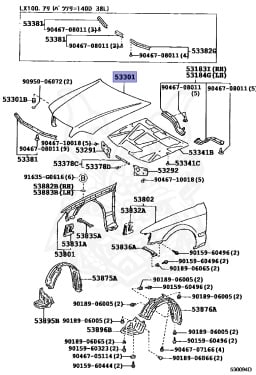 53301-22360 - Toyota - Hood Sub-assy - Nengun Performance