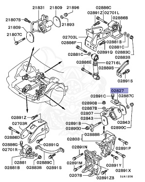 MB691195 - Mitsubishi - Engine Mount Bracket Dynamic Damper - Nengun ...