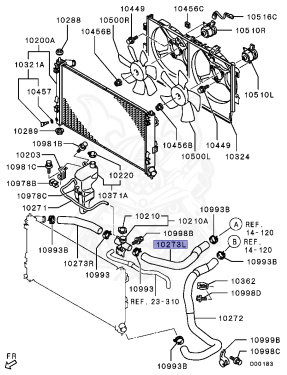 1370A192 - Mitsubishi - Upper Radiator Hose, Lh - Nengun Performance