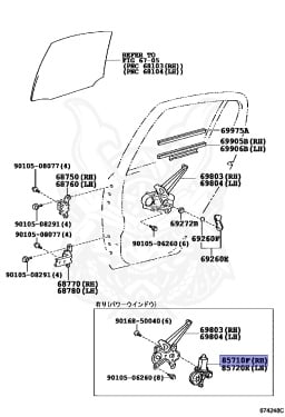 85720-35140 - Toyota - Power Window Regulator Motor Assy, Lh - Nengun ...
