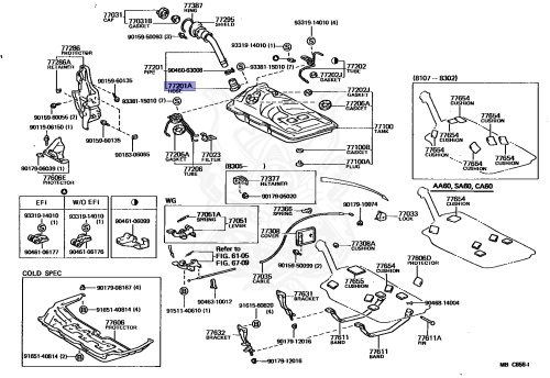 77213-14090 - Toyota - Fuel Hose, No.1 (for Fuel Tank Inlet Pipe ...