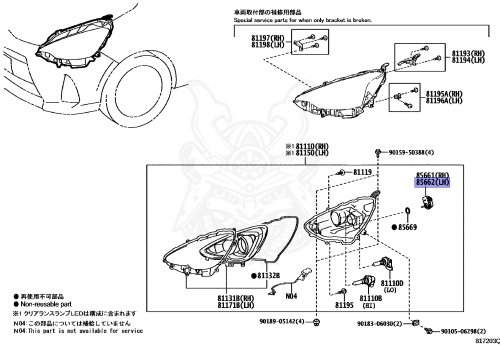 85661-12010 - Toyota - Headlamp Leveling Motor, Lh - Nengun Performance