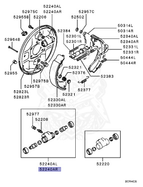 MB618188 - Mitsubishi - Rear Brake Cylinder Assy, RH - Nengun Performance