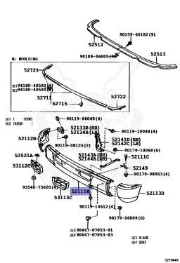 52111-60550 - Toyota - Front Bumper Bar - Nengun Performance