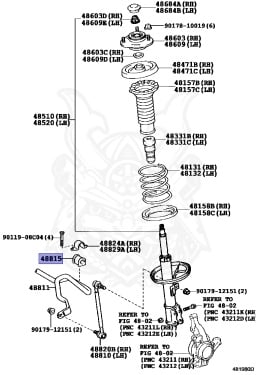 48815-20290 - Toyota - Bush, Front Stabilizer Bar, No.1 - Nengun ...