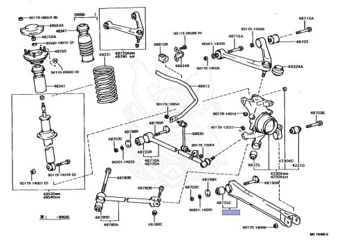 48730-14010 - Toyota - Rear Suspension Arm Assy, No.2 - Nengun Performance