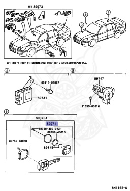 89071-50010 - Toyota - Door Control Transmitter Module Set Sub-assy ...