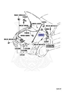 53440-53010 - Toyota - Hood Support Rod - Nengun Performance