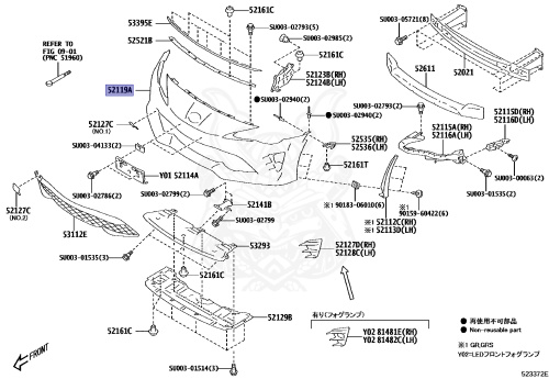 SU003-07330 - Toyota - Front Bumper Cover - Nengun Performance