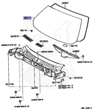 56111-17010 - Toyota - Windshield Glass - Nengun Performance
