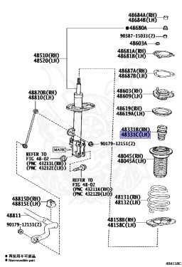 48331-58010 - Toyota - Front Spring Bumper, Lh - Nengun Performance