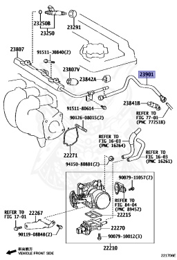 23901-22130 - Toyota - Tube Sub-assy, Fuel - Nengun Performance