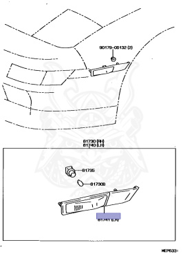 81731-17040-J1 - Toyota - Side Turn Signal Lamp Lens, Rh - Nengun ...