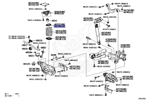48257-58010 - Toyota - Rear Coil Spring Upper Insulator, Lh - Nengun ...