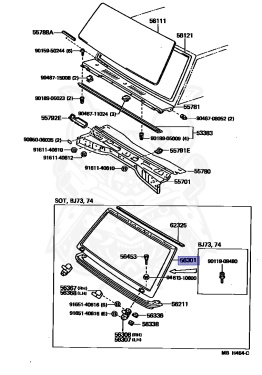 56301-90K12 - Toyota - Windshield Frame Sub-assy - Nengun Performance