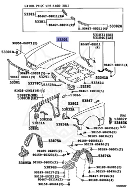 53301-22320 - Toyota - Hood - Nengun Performance