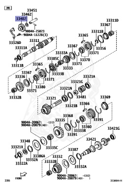 33402-BZ030 - Toyota - Reverse Idler Gear Sub-assy - Nengun Performance