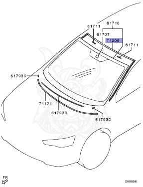 6107A013 - Mitsubishi - Windshield Moulding - Nengun Performance