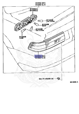81551-1A490 - Toyota - REAR COMBINATION LAMP LENS, RH - Nengun Performance