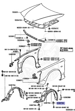 53879-14020 - Toyota - Retainer, Front Fender Liner - Nengun Performance