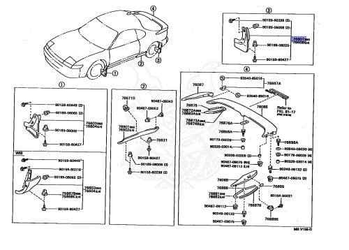 76607-29195-01 - Toyota - Mudguard Sub-assy, Quarter Panel, Rear Rh ...