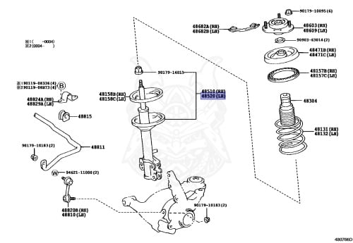 48520-49046 - Toyota - Front Shock Absorber, LH - Nengun Performance