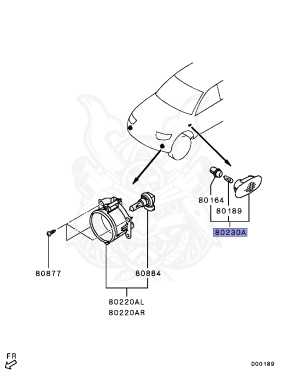 8351A041 - Mitsubishi - Lamp Assy, Side Turn Signal, Fr - Nengun ...