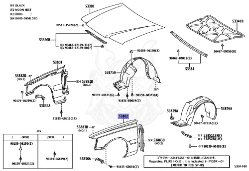 53812-43020 - Toyota - Front Fender Sub-assy, Lh - Nengun Performance