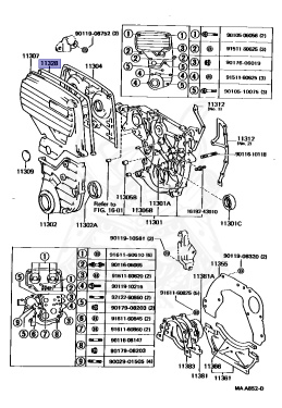 11328-42010 - Toyota - Gasket, Timing Gear Or Chain Cover - Nengun ...