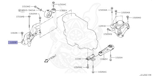 11210-4BC0B - Nissan - Engine Mounting Insulator, RH - Nengun Performance