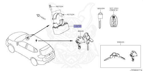 48700-00Q0A - Nissan - Ignition Lock Assembly - Nengun Performance