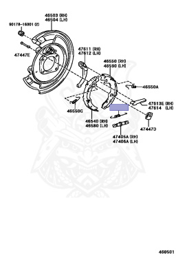 90905-06046 - Toyota - Spring, Tension, No.2(for Parking Brake Shoe ...
