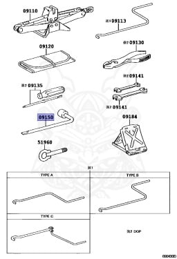 09150-35070 - Toyota - Wheel Lug Wrench - Nengun Performance