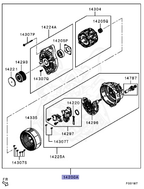 1800A288 - Mitsubishi - Alternator Assy - Nengun Performance