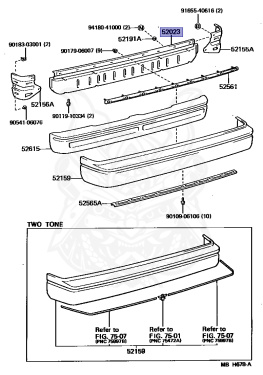 52023-17010 - Toyota - Reinforcement Sub - Assy, Rear Bumper - Nengun ...