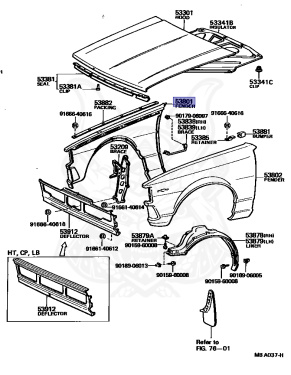 53801-1A310 - Toyota - Front Fender Sub-assy, Rh - Nengun Performance
